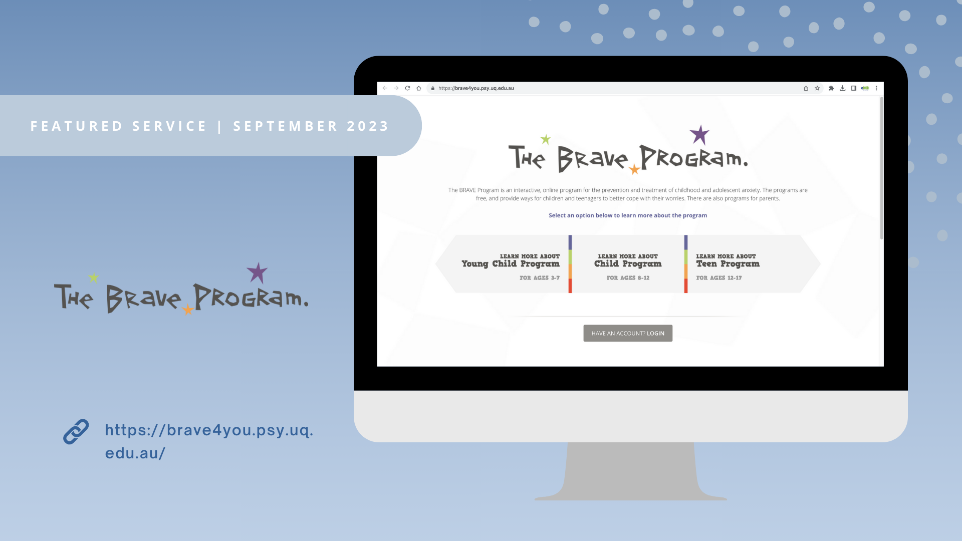 September Featured Service: The BRAVE Program - eMHprac